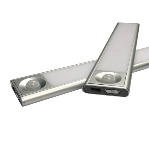 Slim Rechargeable Battery LED Bar Light With PIR Sensor