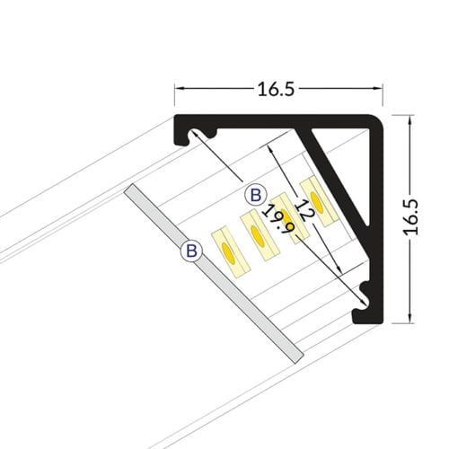 Display LED Aluminium Profile To Illuminate Display Cabinets