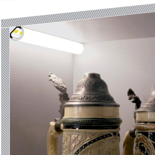 Quarter LED Aluminium Profile For Curved Quadrant Illumination